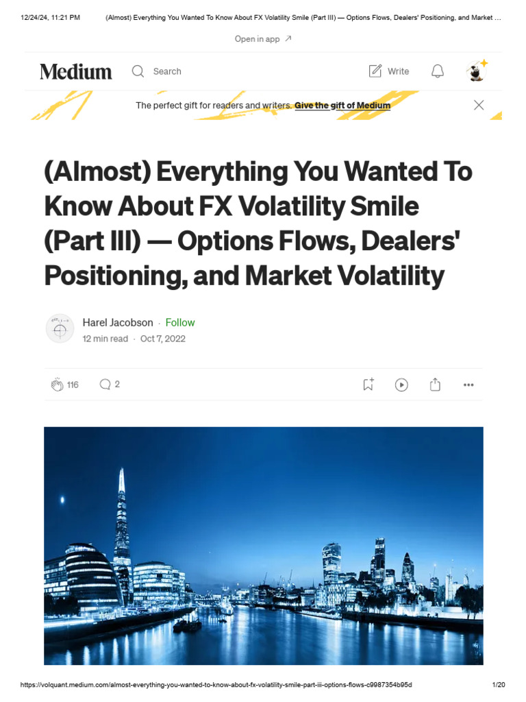 (Almost) Everything You Wanted To Know About FX Volatility Smile (Part III) - Options Flows ...