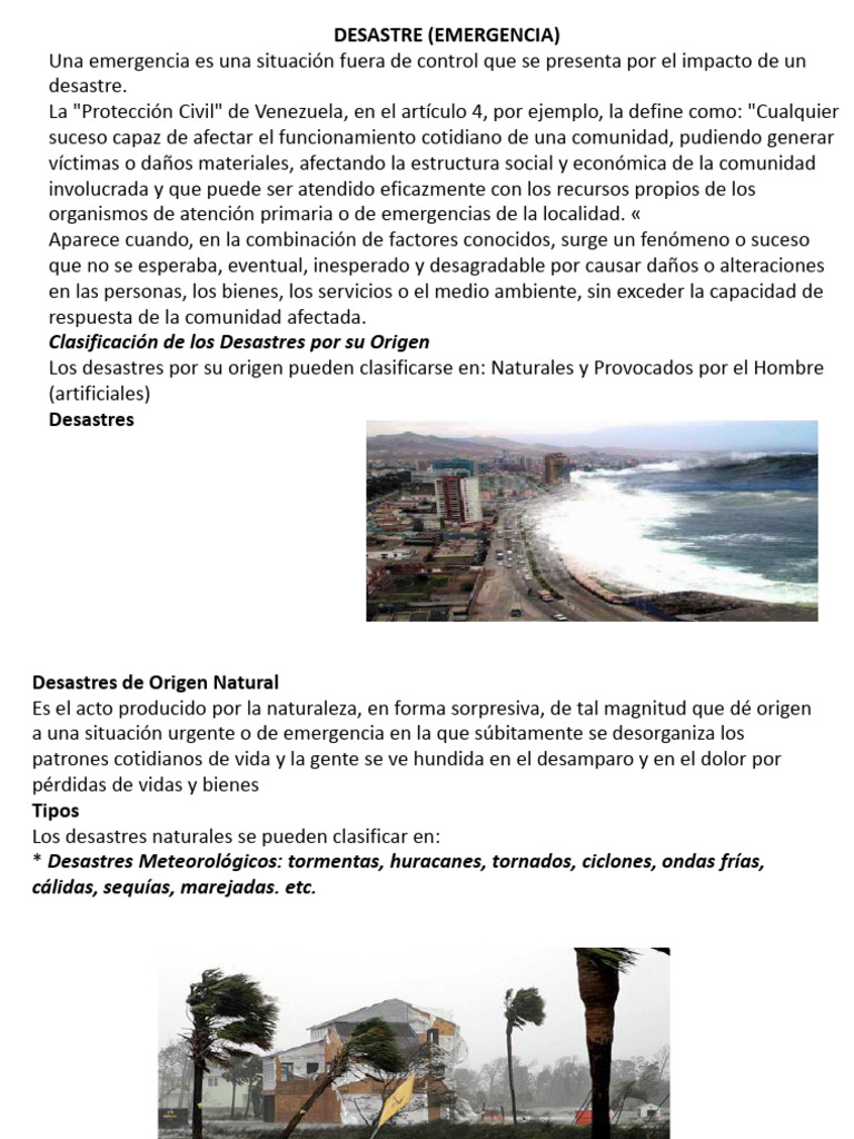 Desastres Naturales y Participación Comunitaria | PDF | Desastres ...