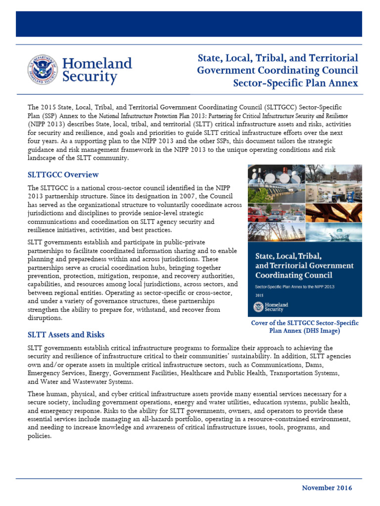 CISA (DHS) State, Local, Tribal, and Territorial Government ...