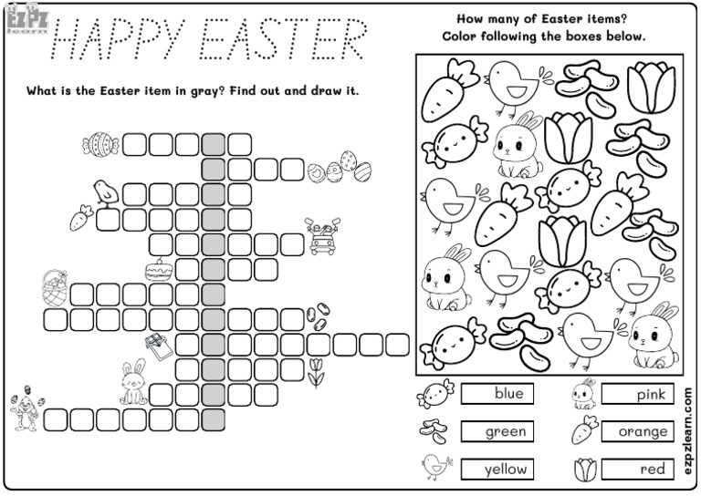 Happy Easter Kids Activity Colours | PDF