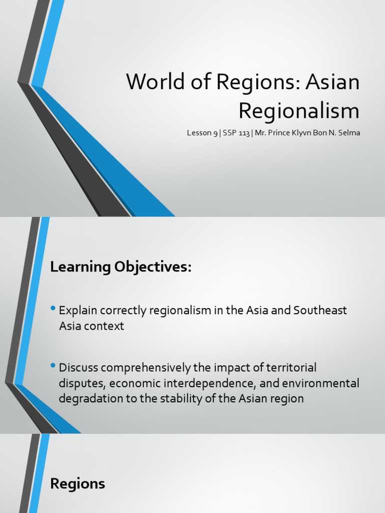 L9 World+of+Regions Asian+Regionalism Content+PDF | PDF | Globalization ...