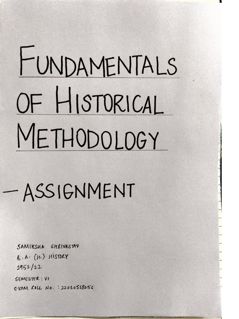 Fundamentals of Historical Methodology | PDF