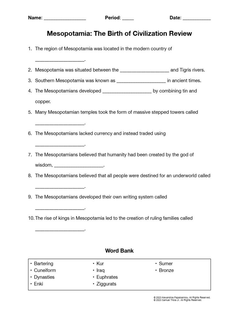 Mesopotamia 1 Review | PDF
