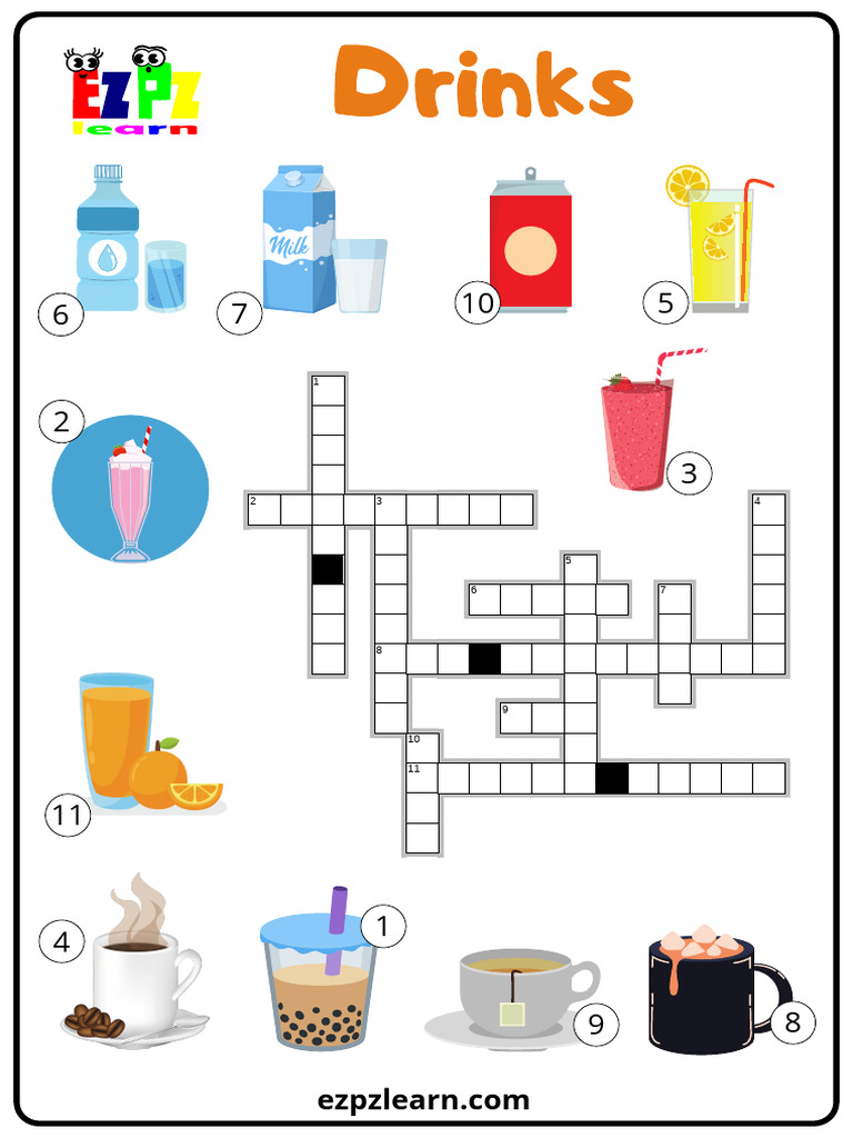 Drinks Food Crosswords 1 | PDF