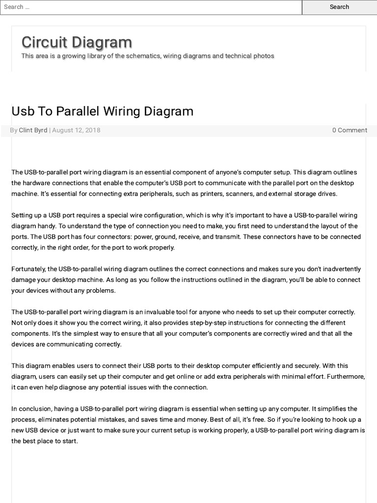 USB-to-Parallel Wiring Diagram Guide | PDF | Usb | Computer Hardware