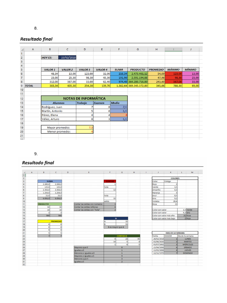 Ejercicios Resueltos-8y9 | PDF