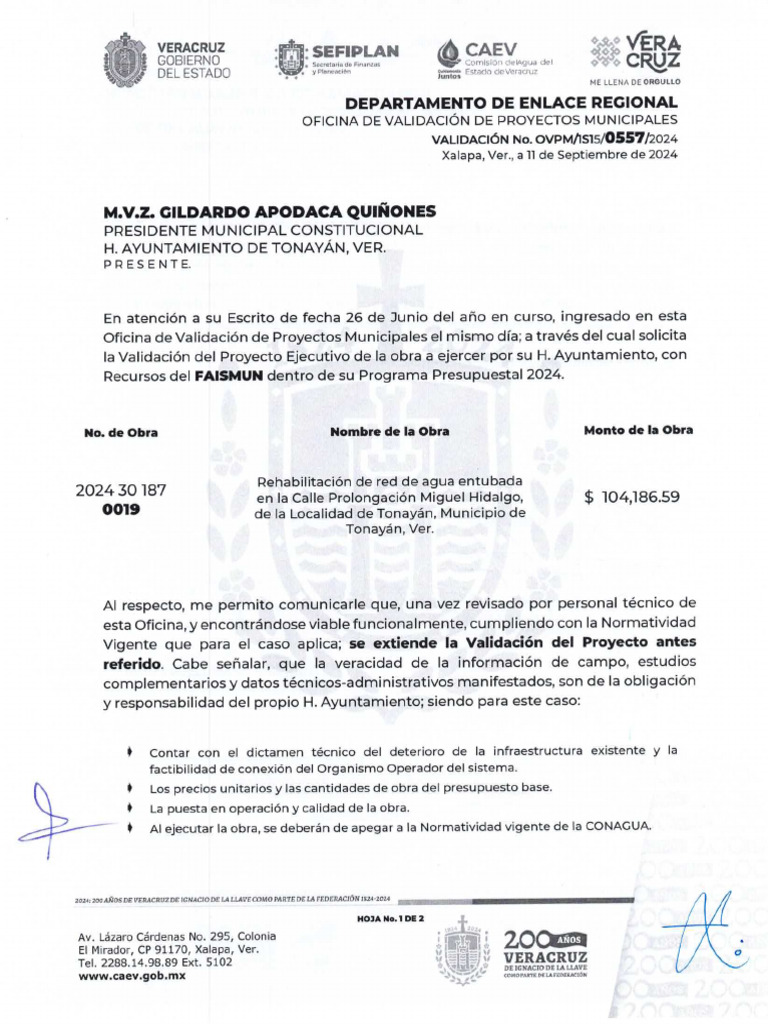 VALIDACIONES CAEV 2024 | PDF
