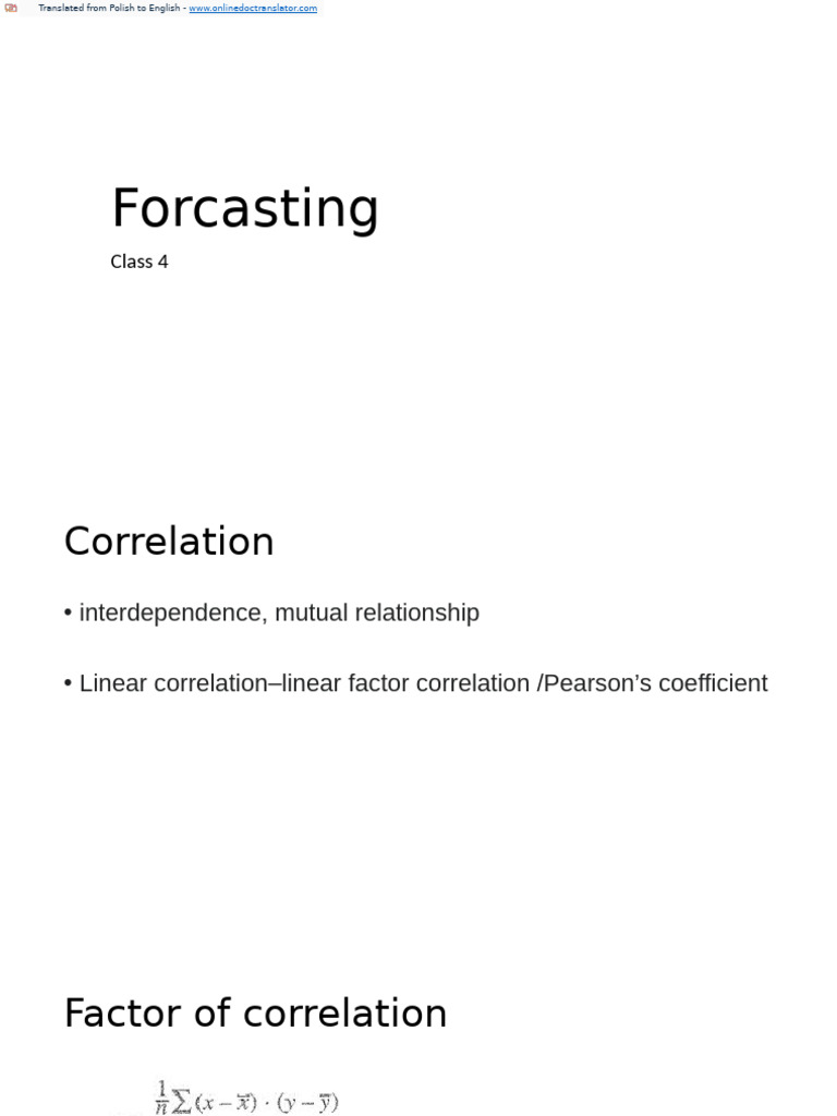 Forecasting Class 4 | PDF | Statistical Theory | Probability Theory