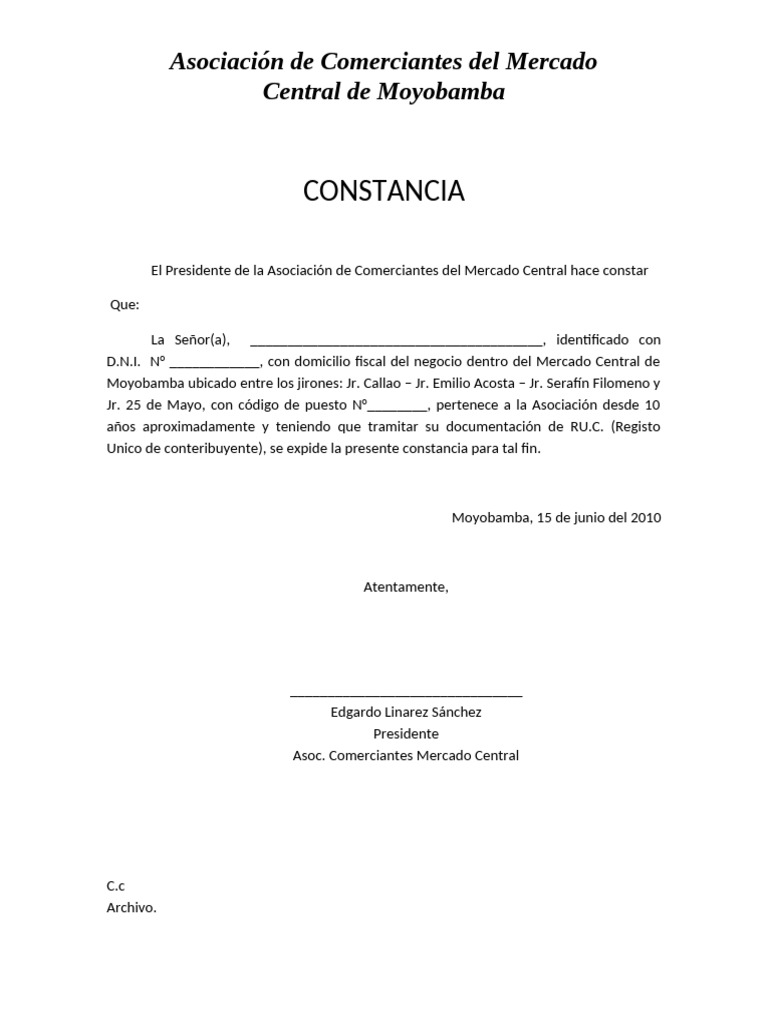 CONSTANCIA | PDF