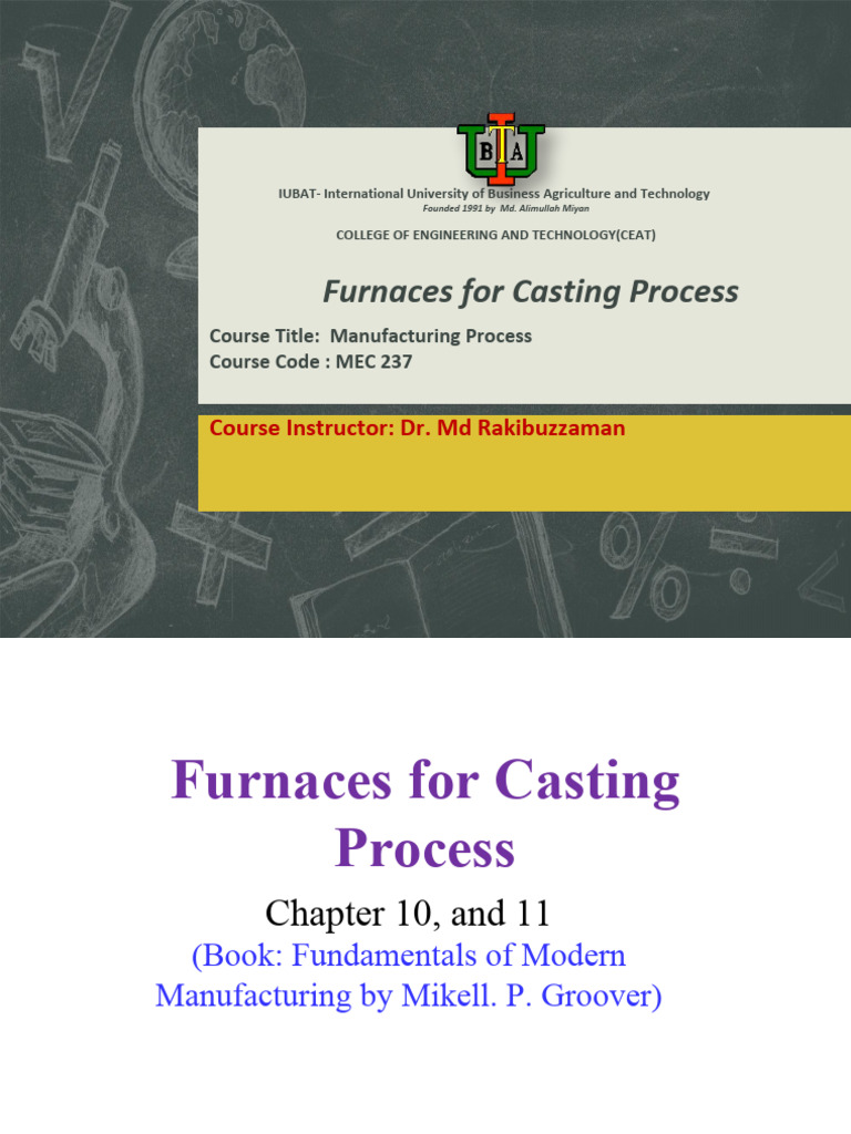 Lecture 7-8 Furnaces For Casting Process | PDF | Foundry | Physical Sciences