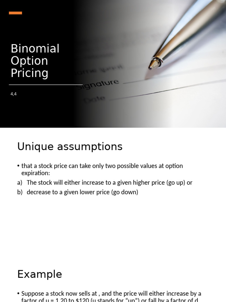 Binomial Option Pricing | PDF | Option (Finance) | Stocks