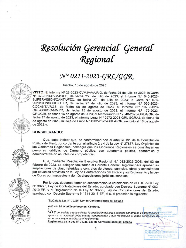 RGGR 211-2023-GRL-GGR | PDF | Justicia | Crimen y violencia