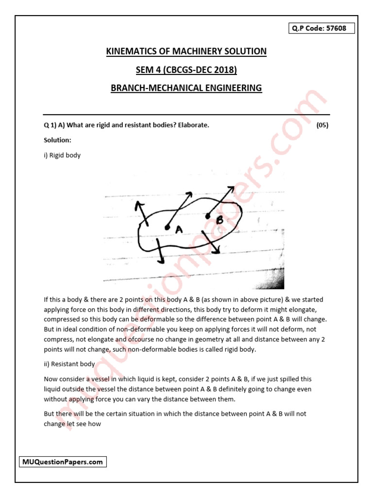 KOM Solved Papers Combined | PDF | Belt (Mechanical) | Acceleration