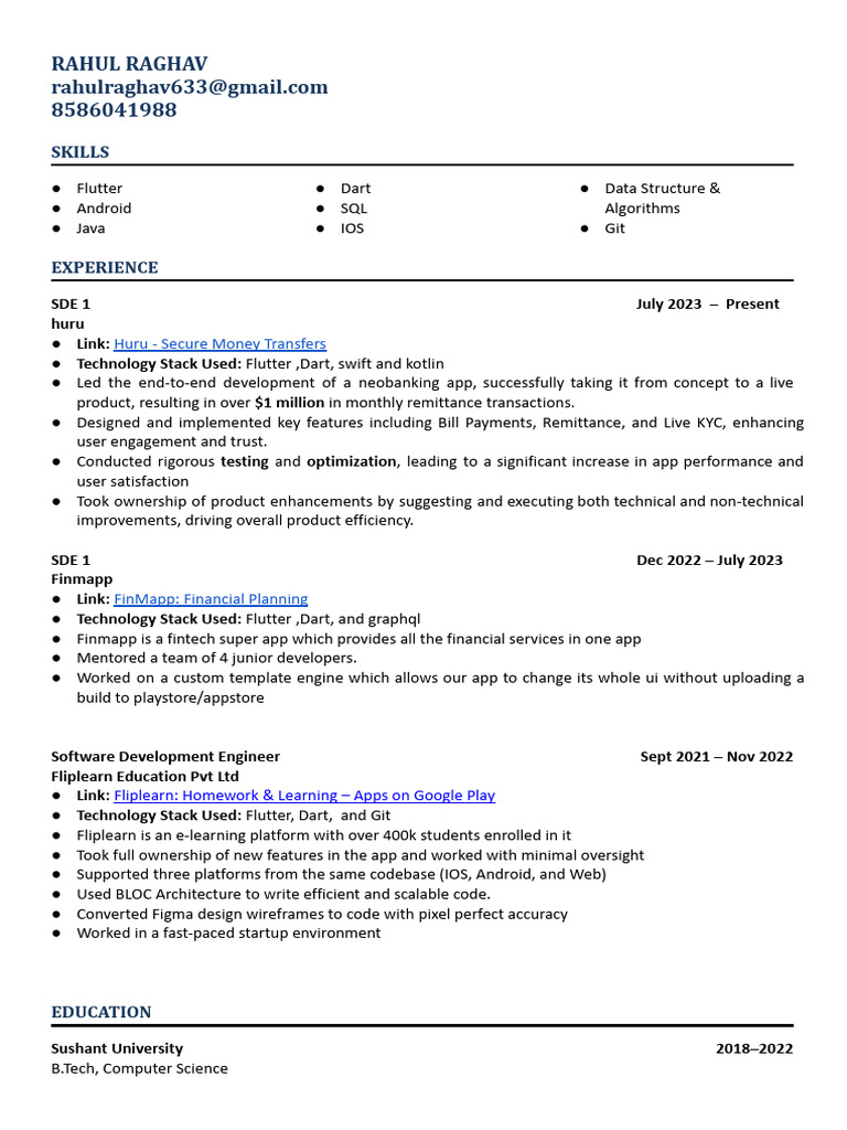 Rahul Resume | PDF