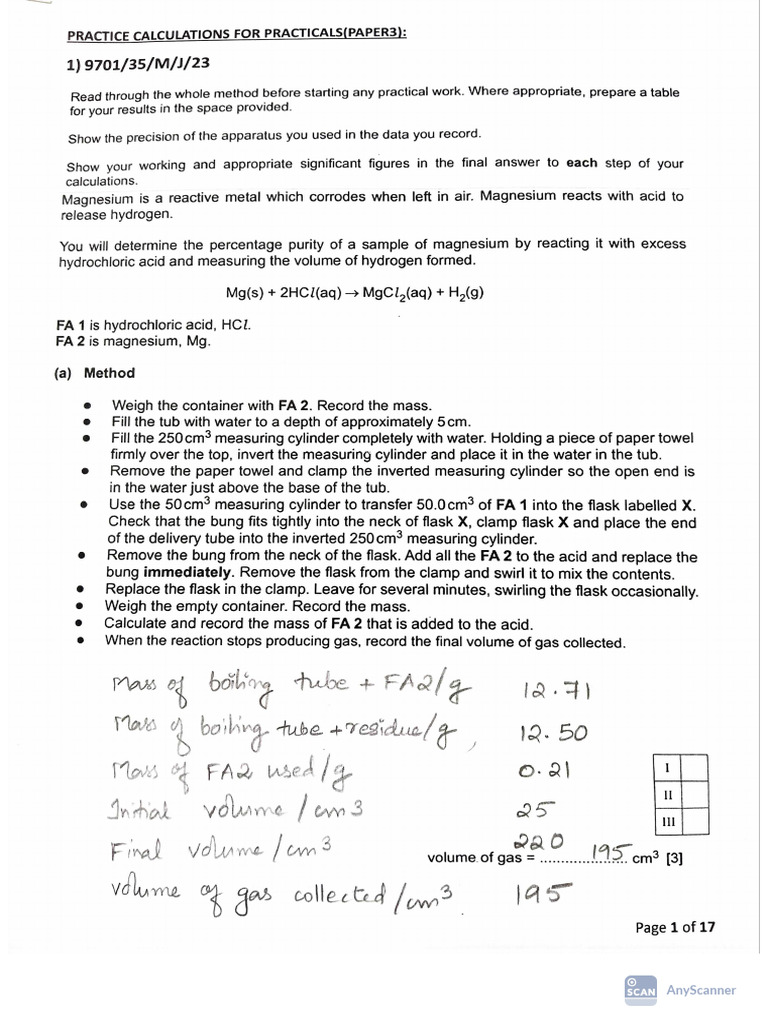 Ms For Practical Practice Calculations | PDF
