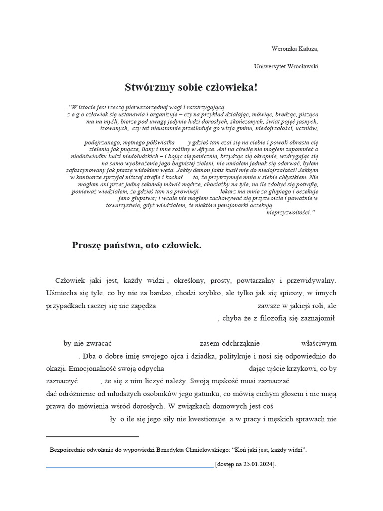 Antropo Psychologiczna | PDF