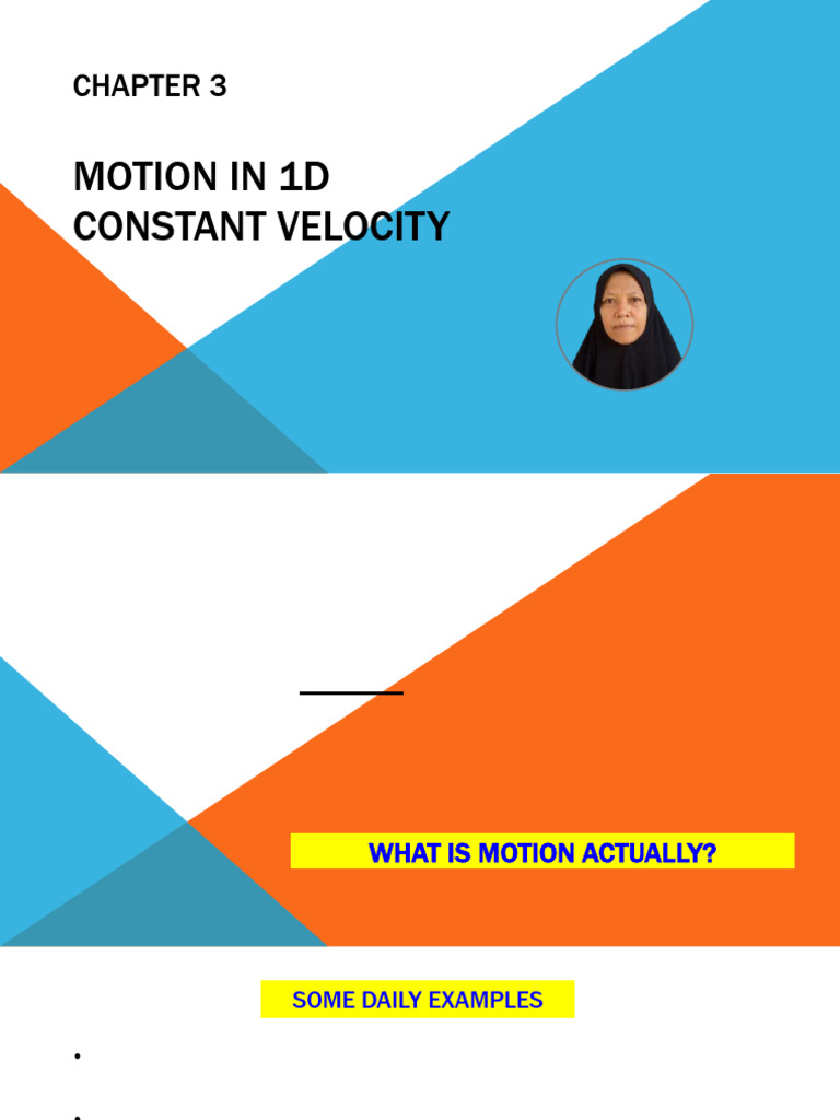 3-Physic1-Motion in 1D Constant Velocity | PDF | Velocity | Metrology