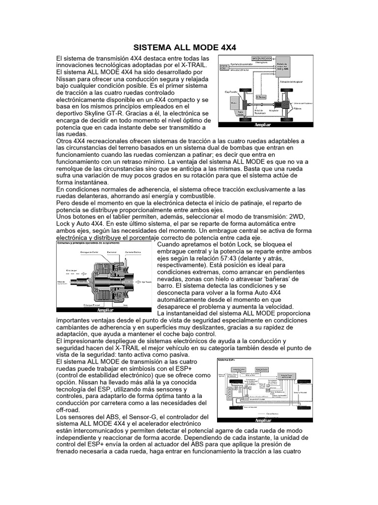 Nissan Sistema All Mode 4X4 | PDF | Tracción en las cuatro ruedas ...