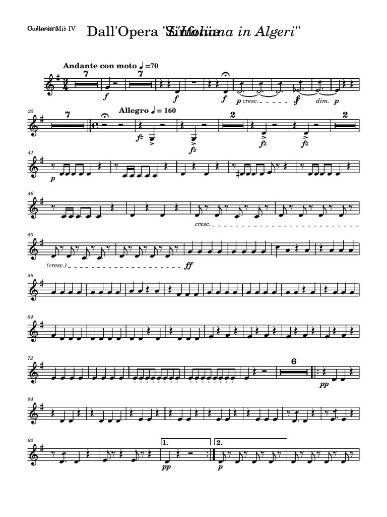 SAXO Corno Mib 4 The - Italian - Girl - in - Algiers - G. - Rossini ...