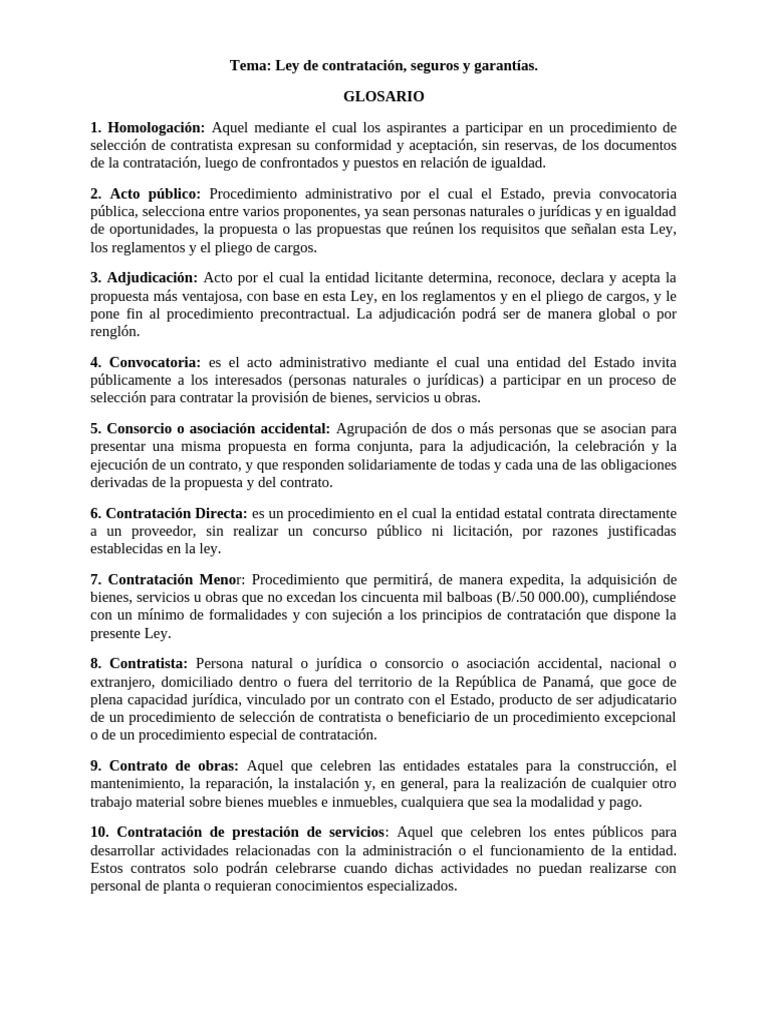 Glosario 1 Metodos y Costos | PDF | Seguro | Póliza de seguros