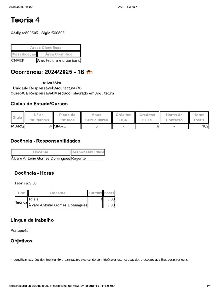 Programa Teoria 4 | PDF