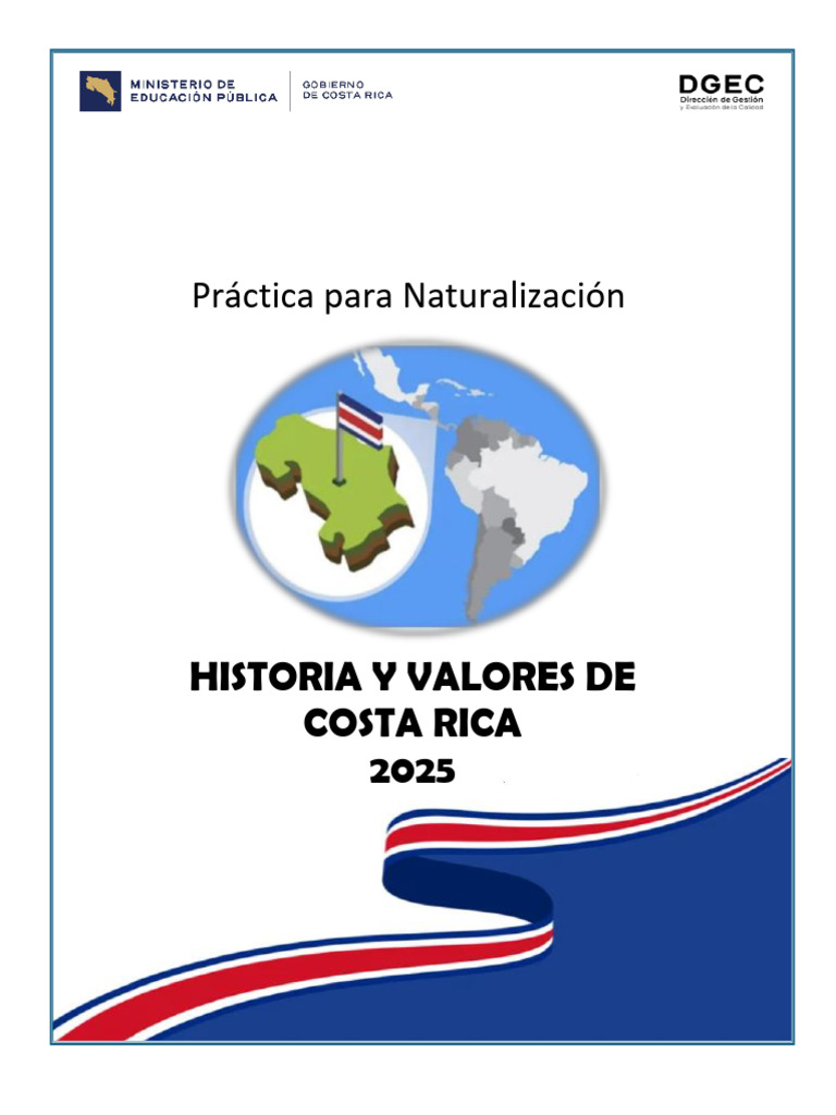 Historia y Valores de Costa Rica 2025 | PDF | Costa Rica