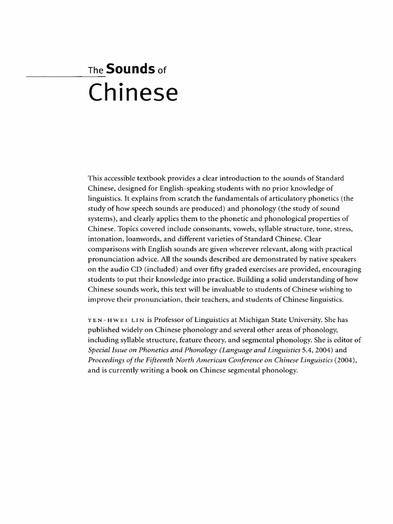 Understanding Chinese Phonetics | PDF | Tone (Linguistics) | Mandarin ...