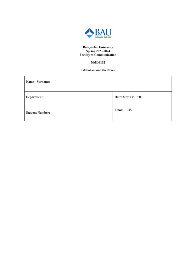NMD3102 - Answer File | PDF