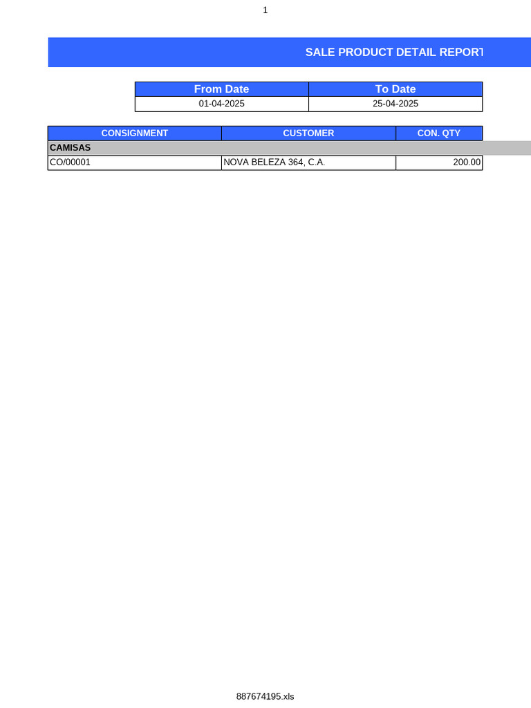 Product Report | PDF