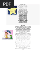 Letra de Estrellita Dónde Estás | PDF