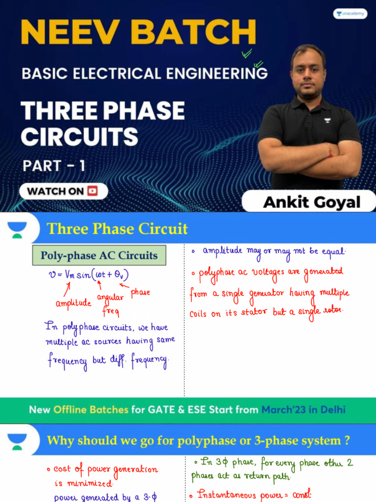 Lecture-29 Three Phase Circuits Part-01 | PDF