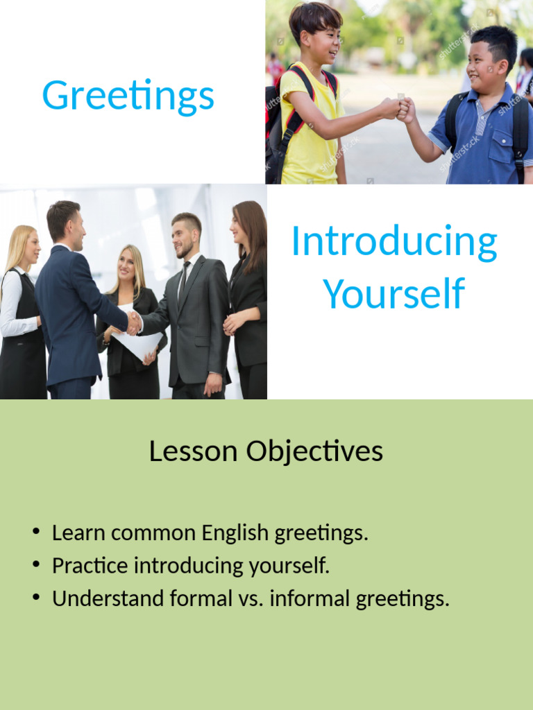 Greetings and Introducing Yourself | PDF