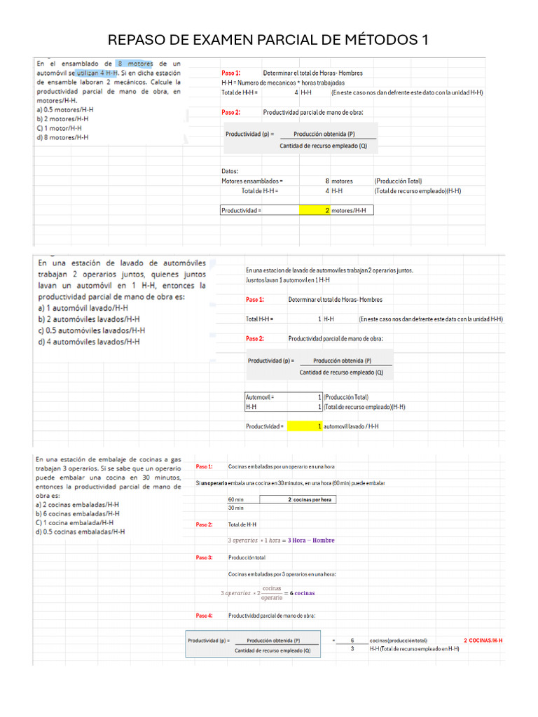 Repaso de Examen Parcial de Métodos 1 | PDF