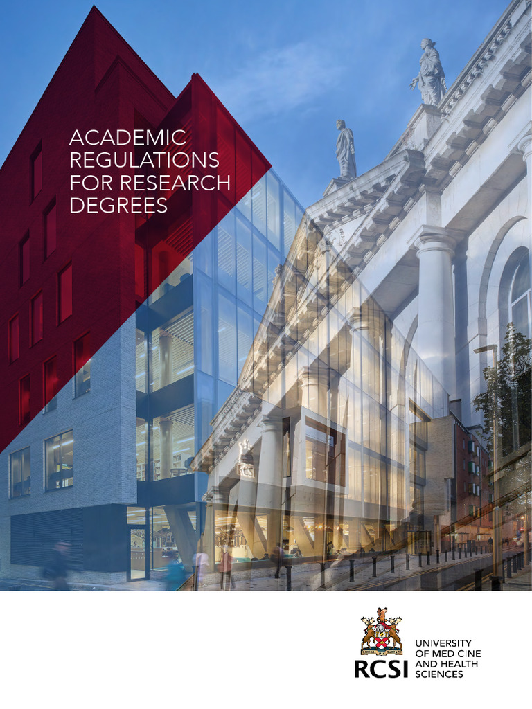 RCSI Research Degree Regulations 2023 | PDF | Thesis | Academic Degree