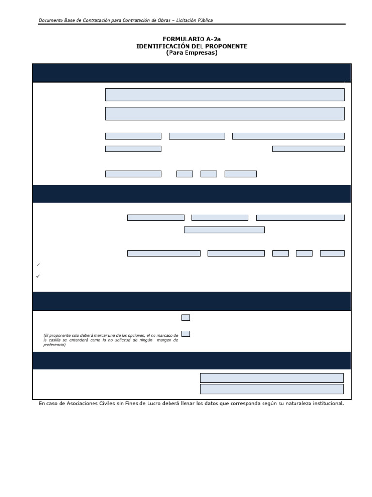 FORMULARIO A-2a | PDF