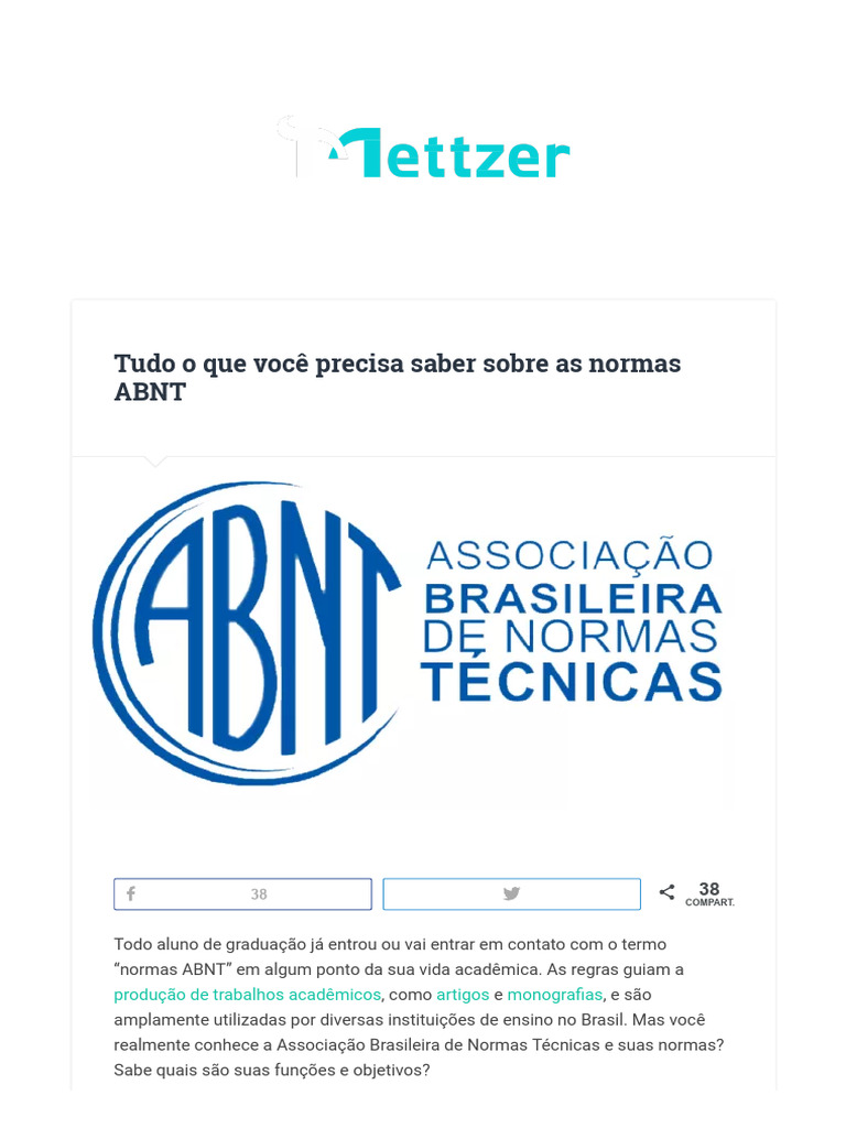 Normas ABNT - O Guia Completo | PDF | Citação | Abstract (resumo)