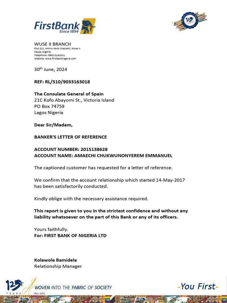 Reference Letter - Emmanuel C. Amaechi | PDF