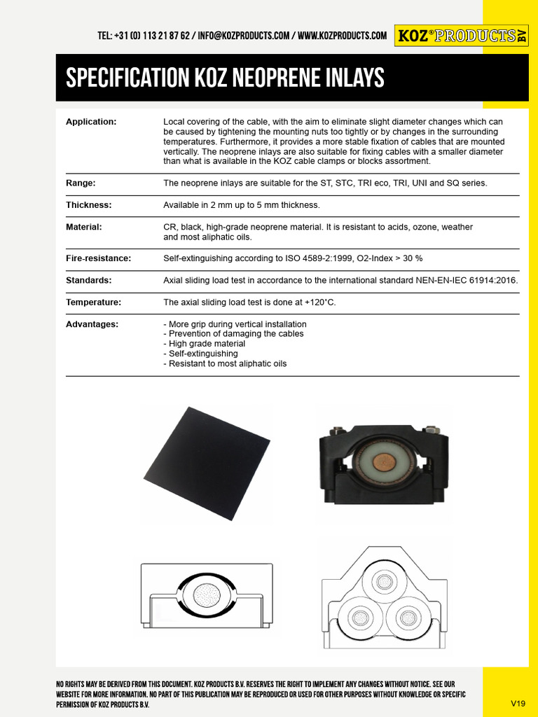 KOZ Neoprene Inlays | PDF
