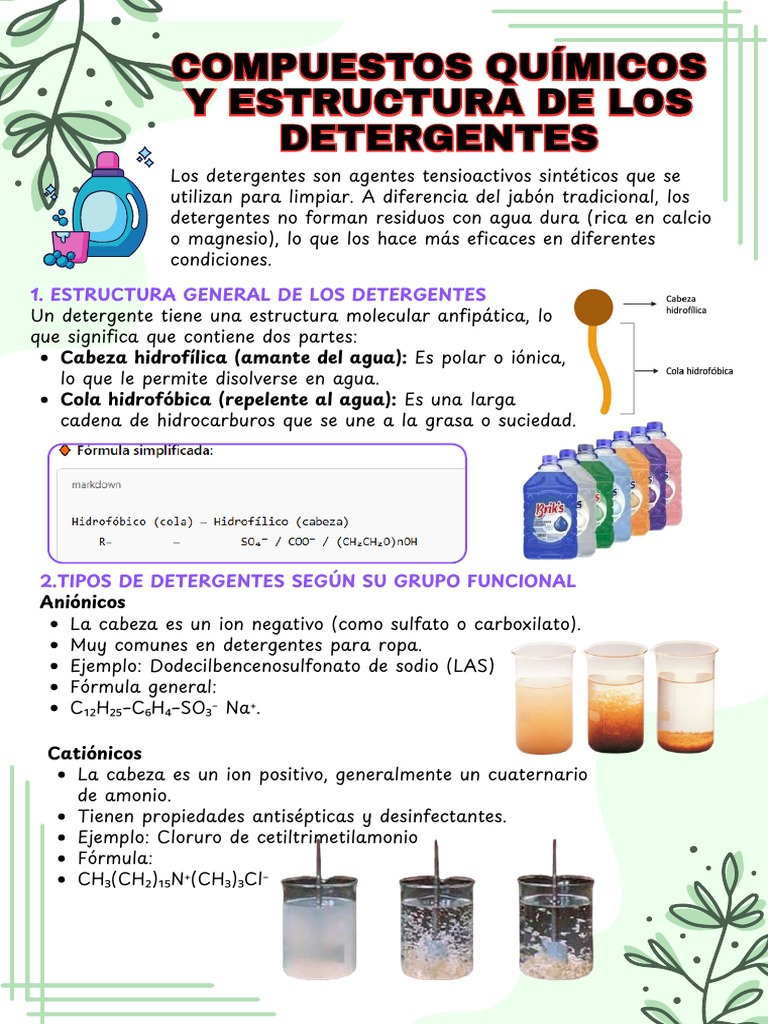 Composición y Estructura de Detergentes | PDF