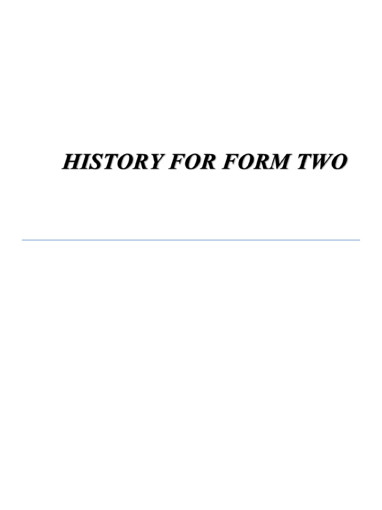 Iron Age History Notes for Form Two | PDF | Zambia