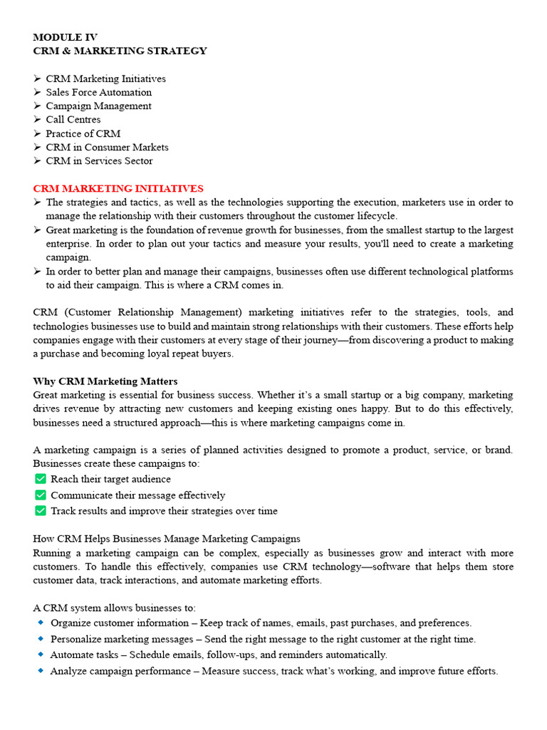 04 CRM (CRM and Marketing Strategy) | PDF | Customer Relationship ...