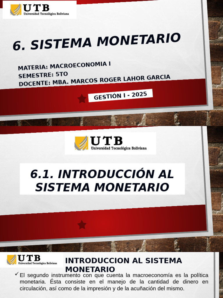 Capitulo 6 - Macro - I - 2025 - Ok | PDF | Dinero | Bancos