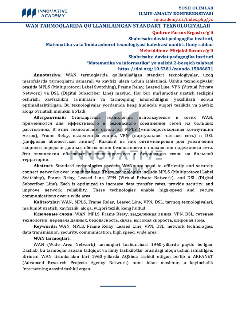 Yosh Olimlar 0730 | PDF