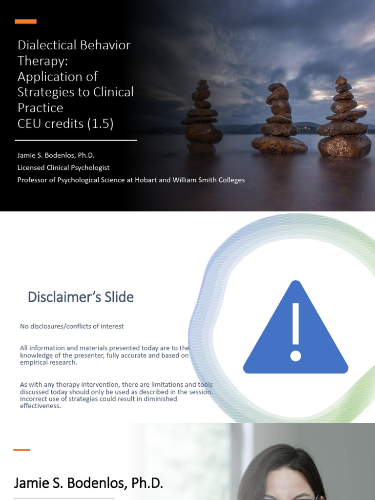 Dialectical Behavior Therapy | PDF | Dialectical Behavior Therapy ...