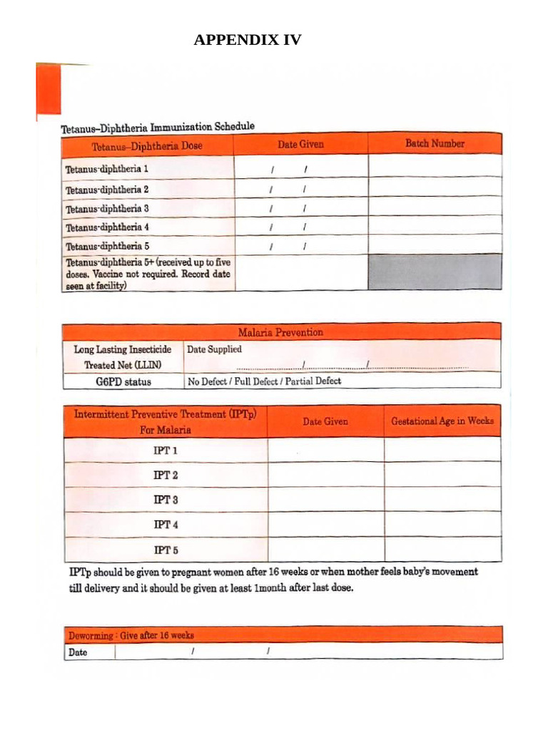 Appendix_IV Tetanus Diphtheria Immunization_Schedule | PDF