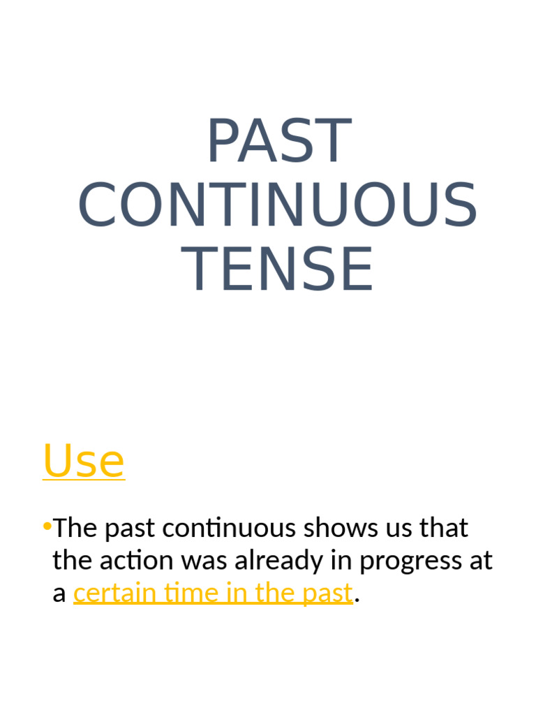 Understanding Past Continuous Tense | PDF