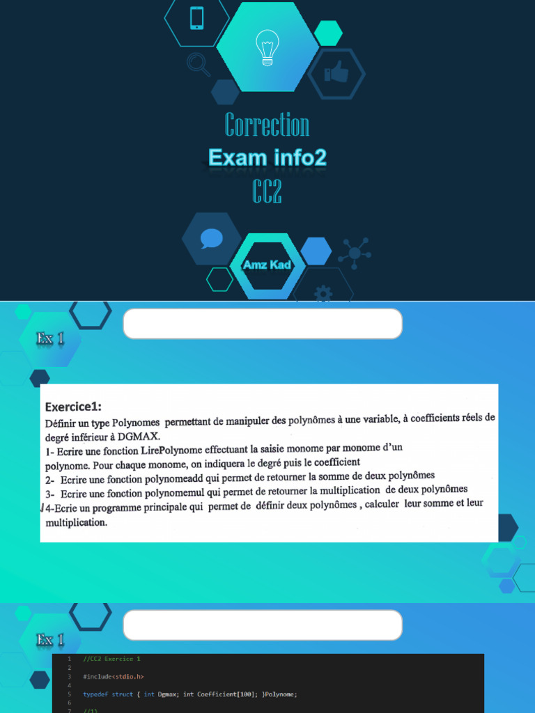 Correction Exam Info 2 CC2 | PDF