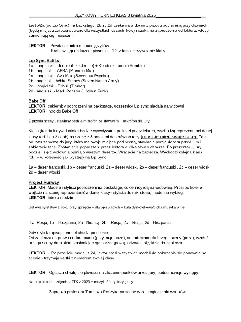 Scenariusz ZARYS 2025 | PDF