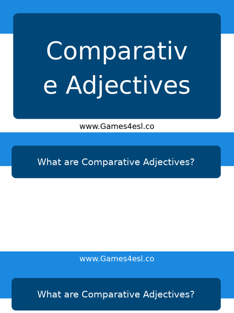 Comparative Adjectives PowerPoint Lesson | PDF | Syllable | Phonology