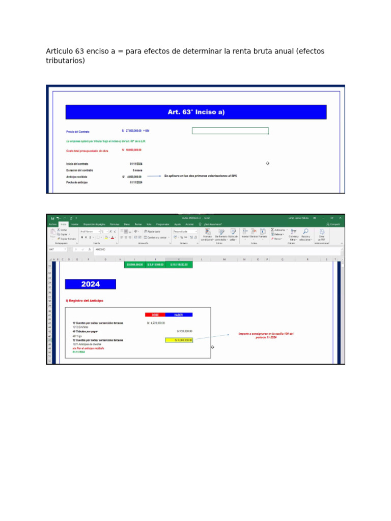 Contab Emp Constructoras Articulo 63 Enciso A | PDF